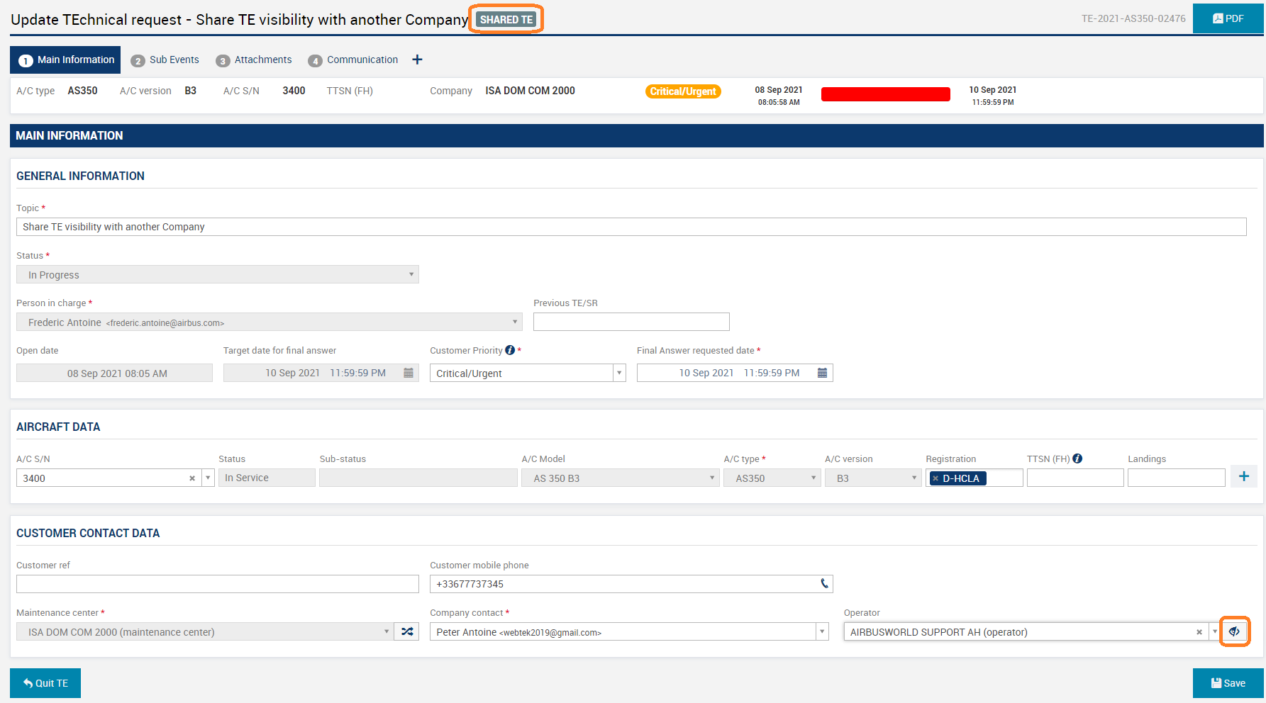 Technical Request service improvements | AirbusWorld Helicopters ...